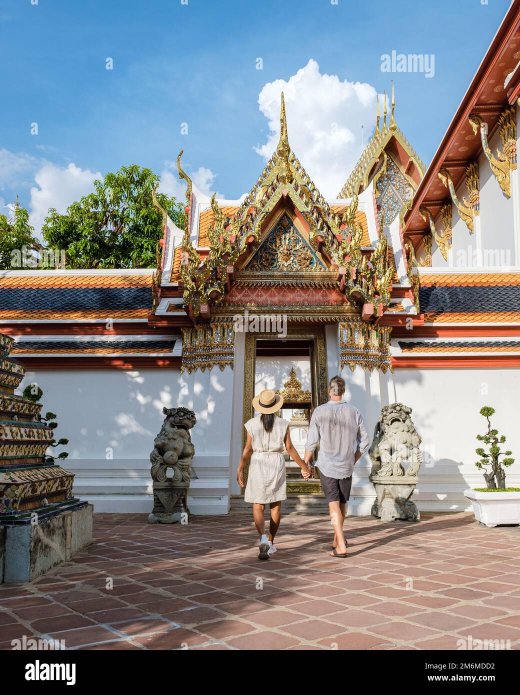Wat Pho temple in Bangkok Thailand, The reclining buddha temple in ...