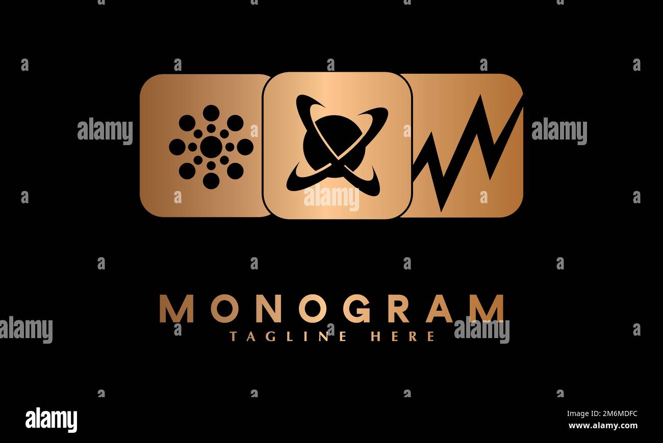 Education Laboratory and Science Services Abstract monogram vector logo ...