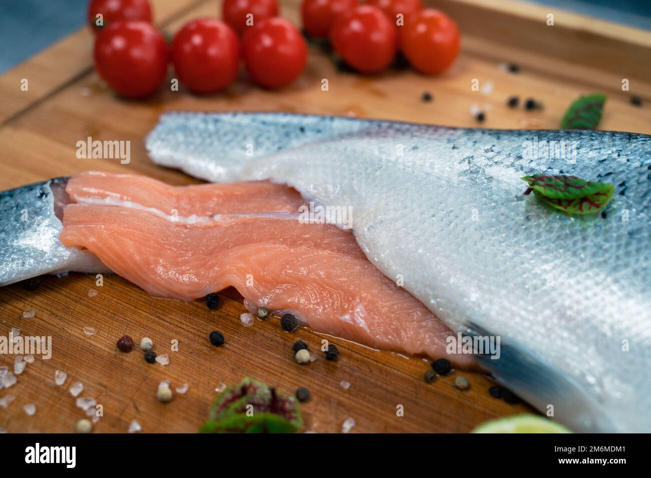 Fresh raw salmon fish Stock Photo - Alamy