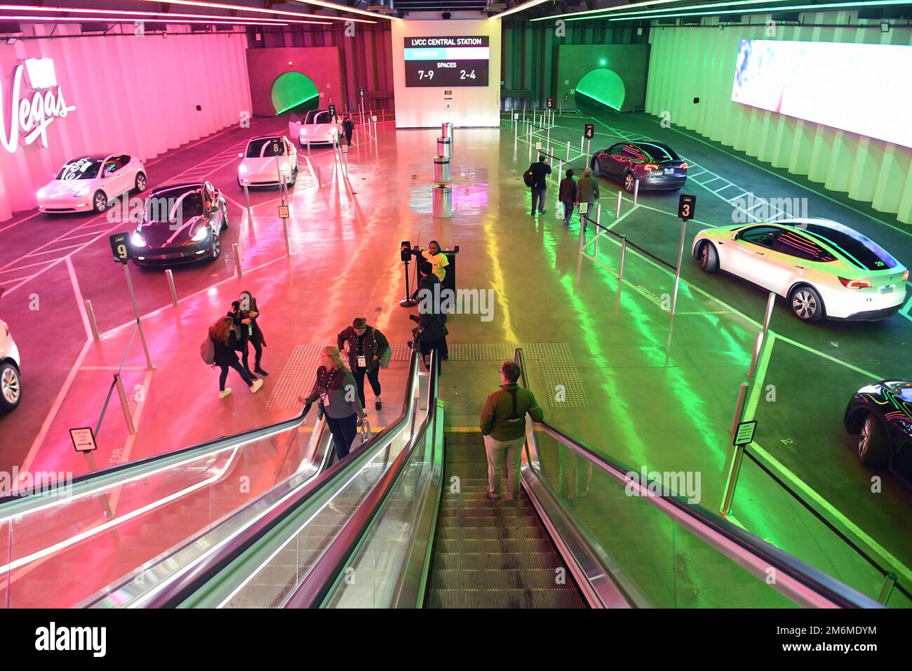 A view of the Las Vegas Loop underground transportation system during the CES 2023 media day at ...