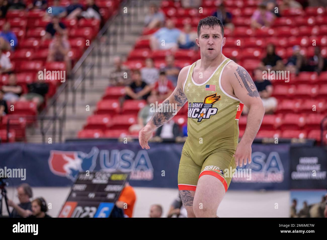 Six Wrestlers from the Men's Greco-Roman Wrestling Team assigned to the ...