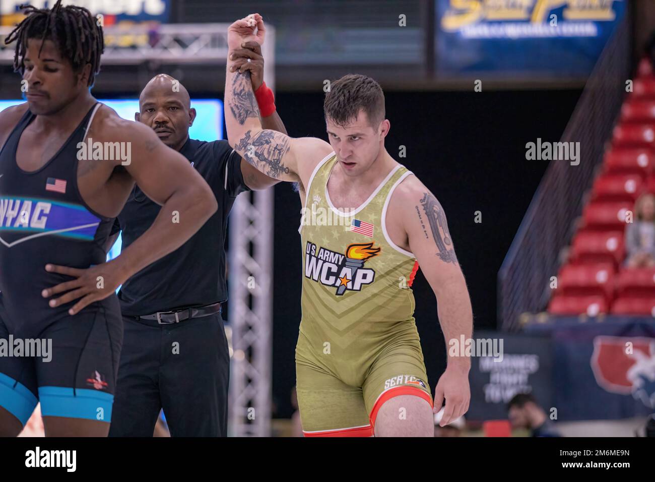 Six Wrestlers from the Men's Greco-Roman Wrestling Team assigned to the ...