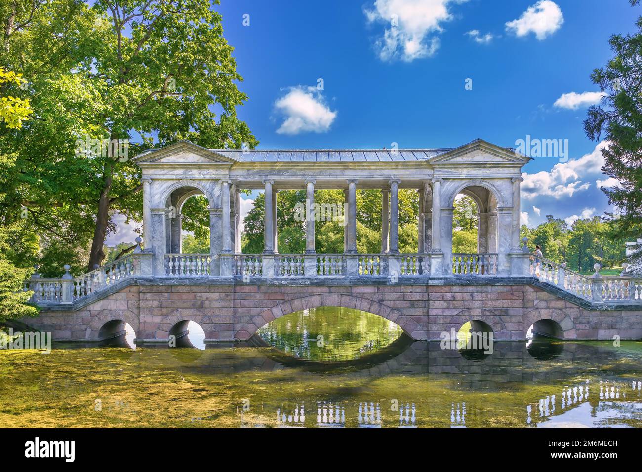 Marble Bridge, Tsarskoye Selo, Russia Stock Photo - Alamy