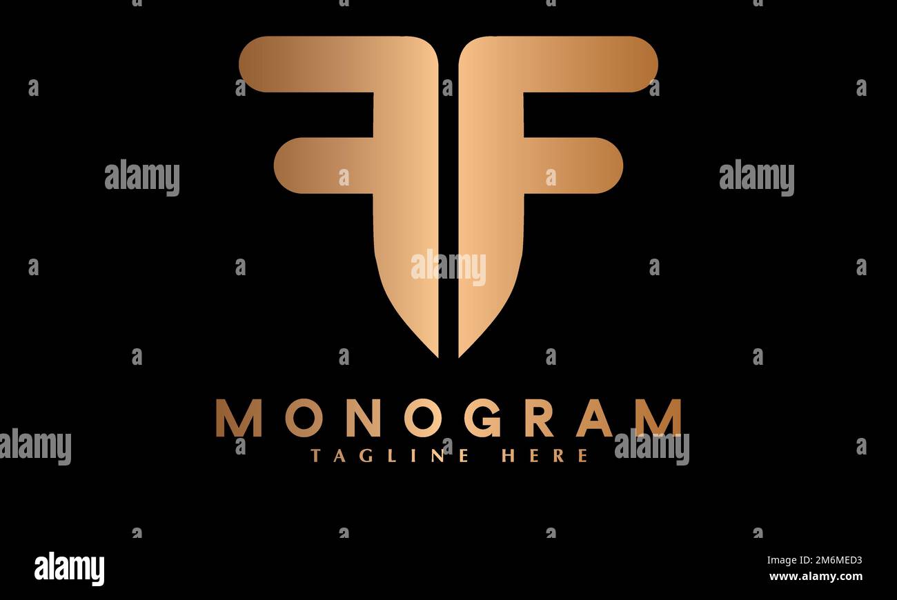 Alphabet F mirroring effect initial font abstract monogram vector logo template Stock Vector ...