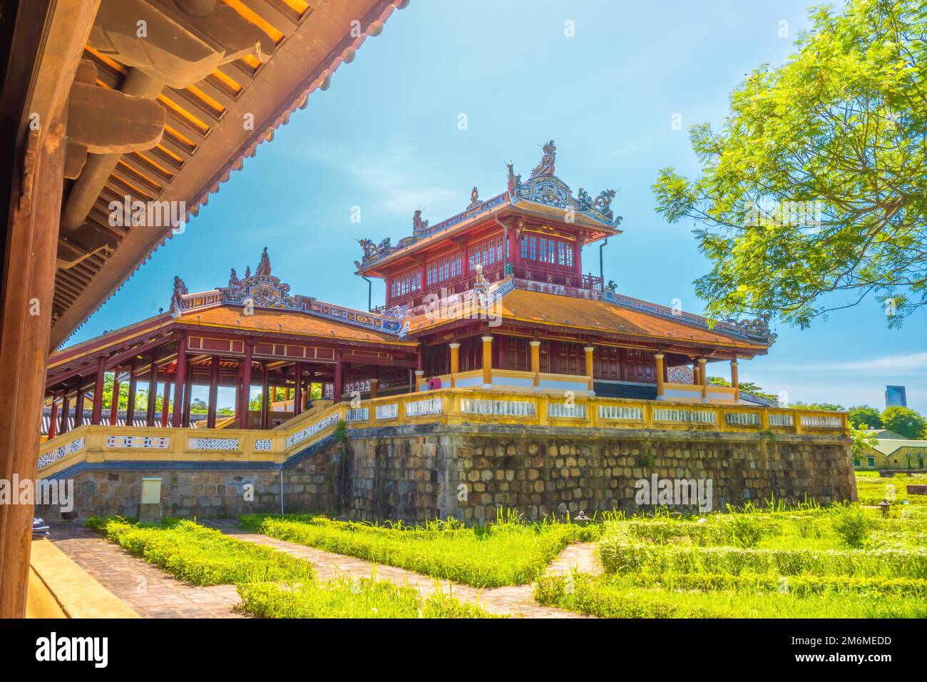 inside of the Hue Citadel in Vietnam. Imperial Palace moat ,Emperor ...