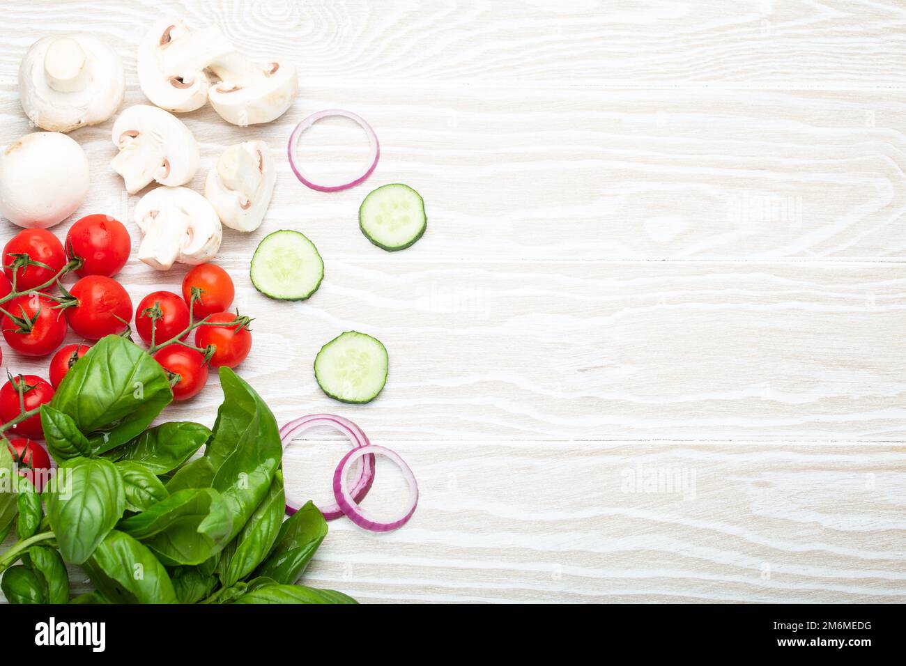 Food cooking background with vegetable ingredients copy space Stock ...
