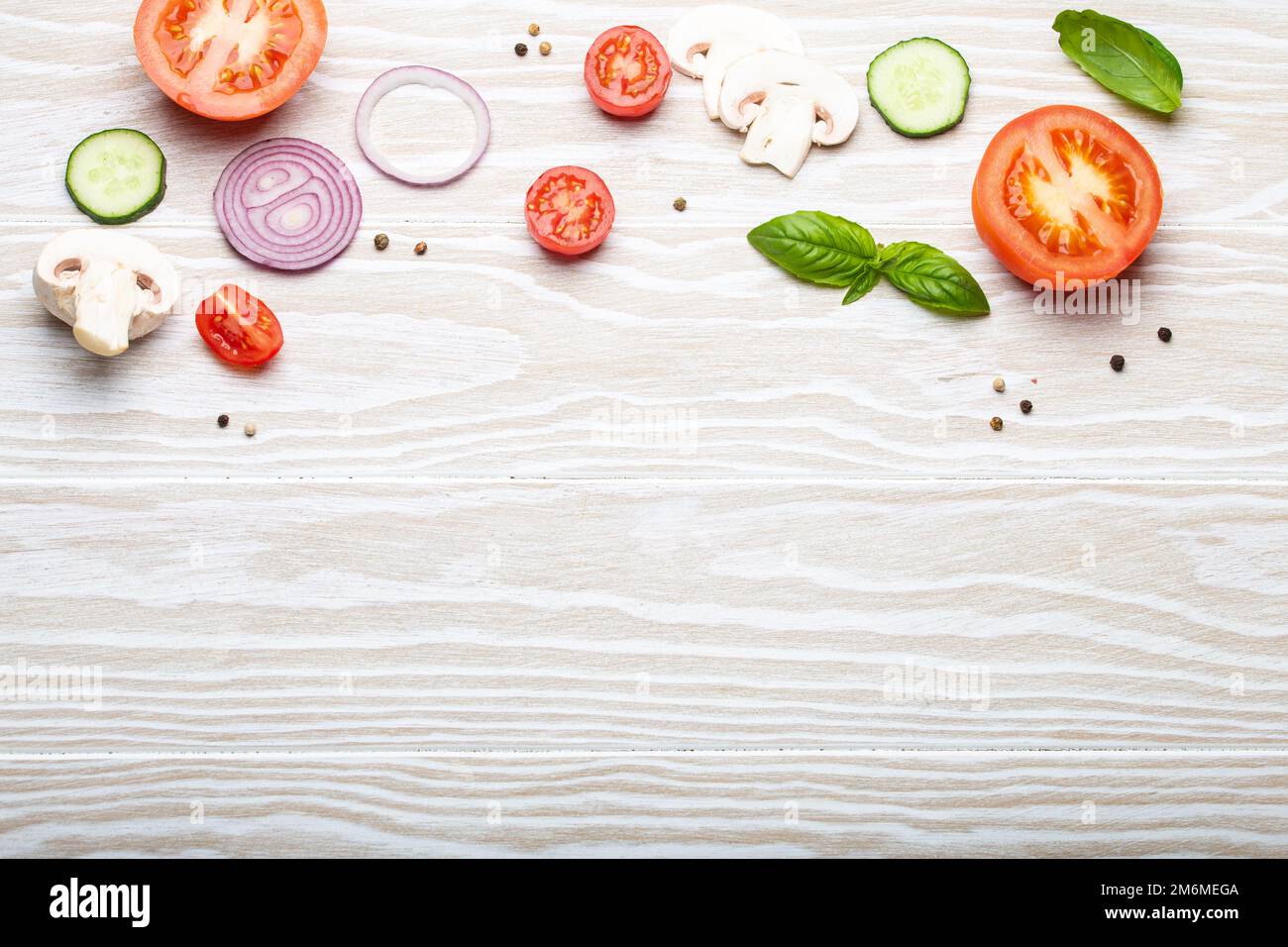 Food cooking background with vegetable ingredients copy space Stock ...