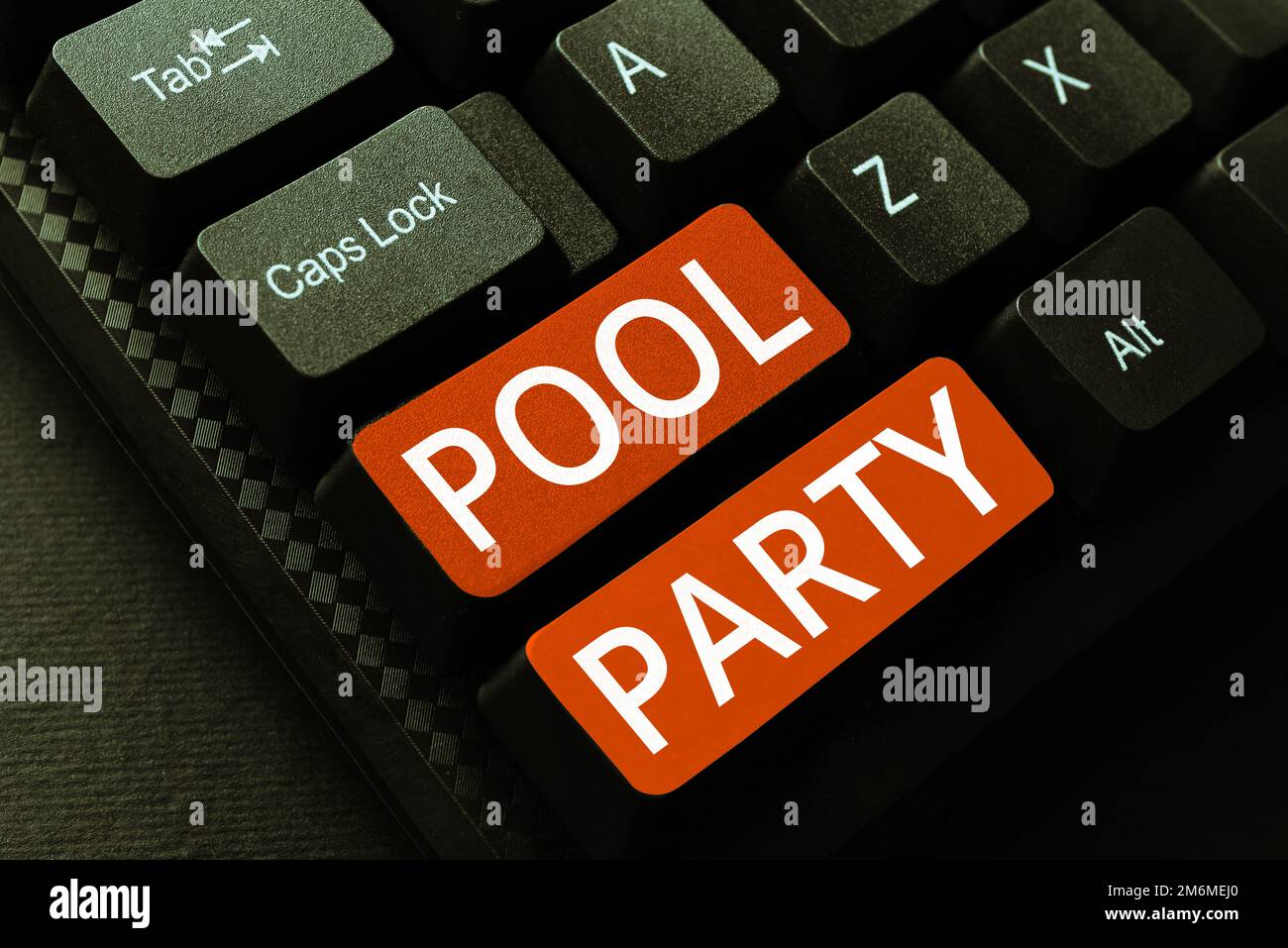 Sign displaying Pool Party. Word Written on celebration that includes ...