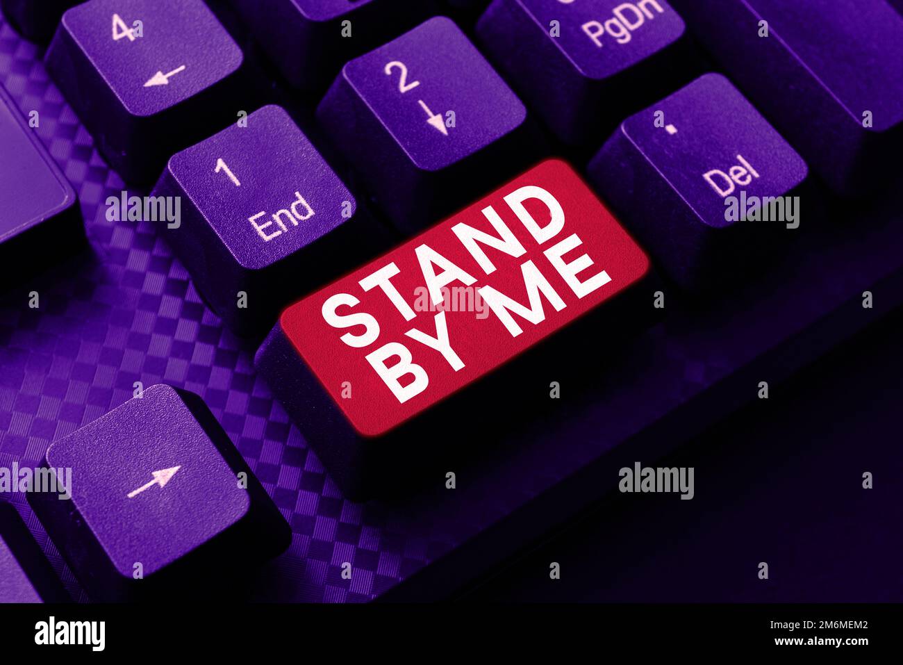 Handwriting text Stand By Me. Business idea Be always around myself ...