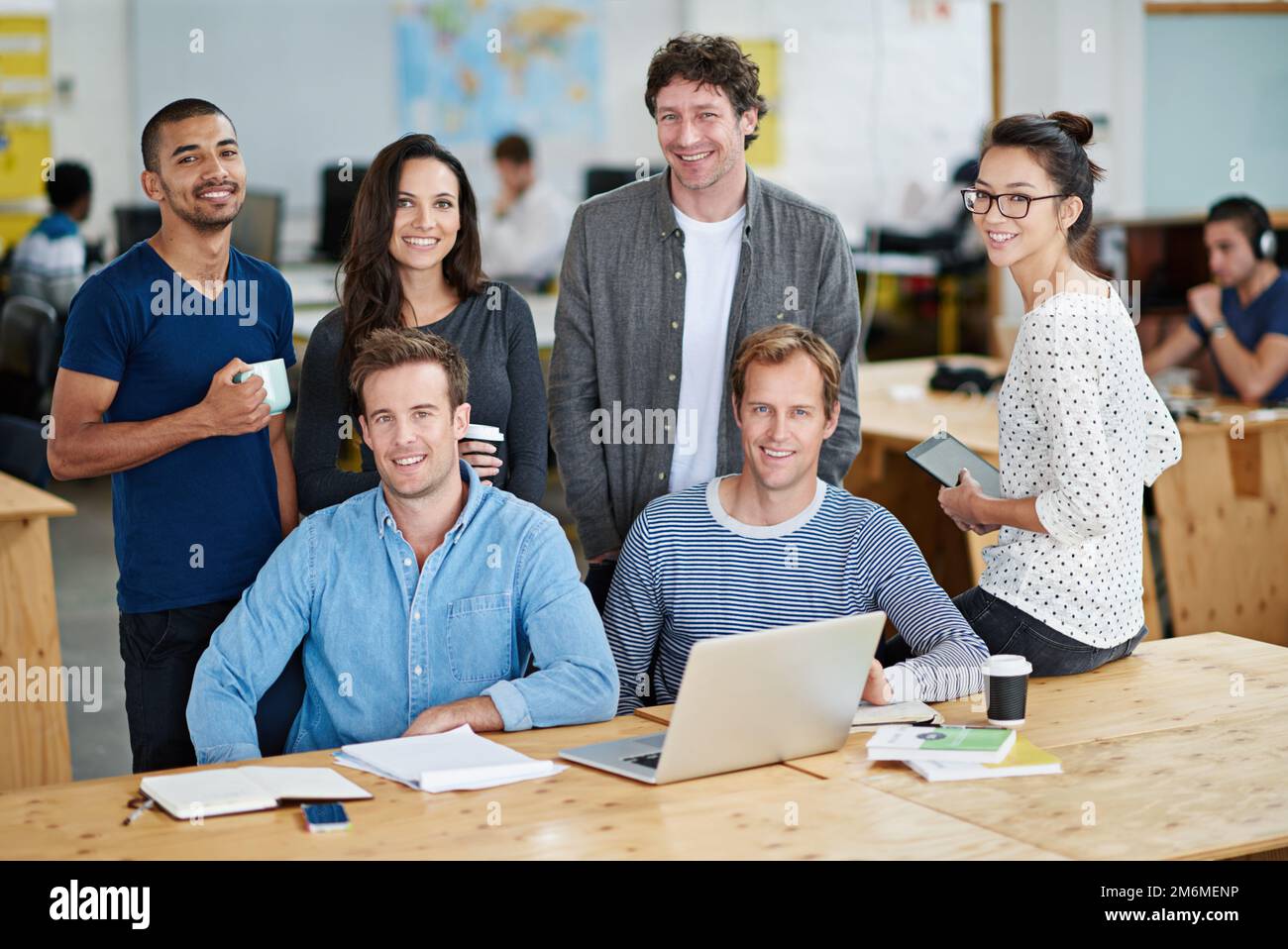 Proud to be part of an excellent team. Portrait of a group of ...