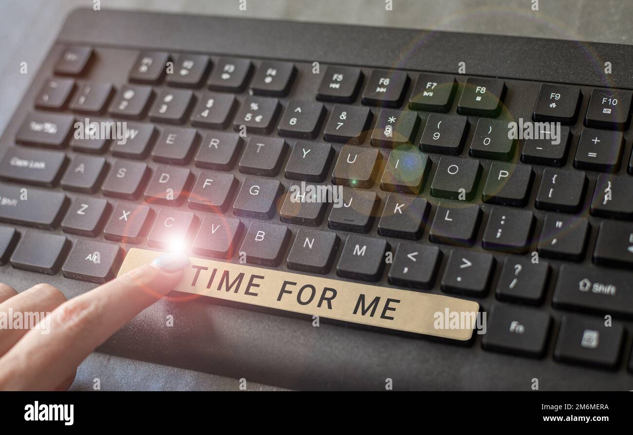 Conceptual caption Time For Me. Conceptual photo I will take a moment ...