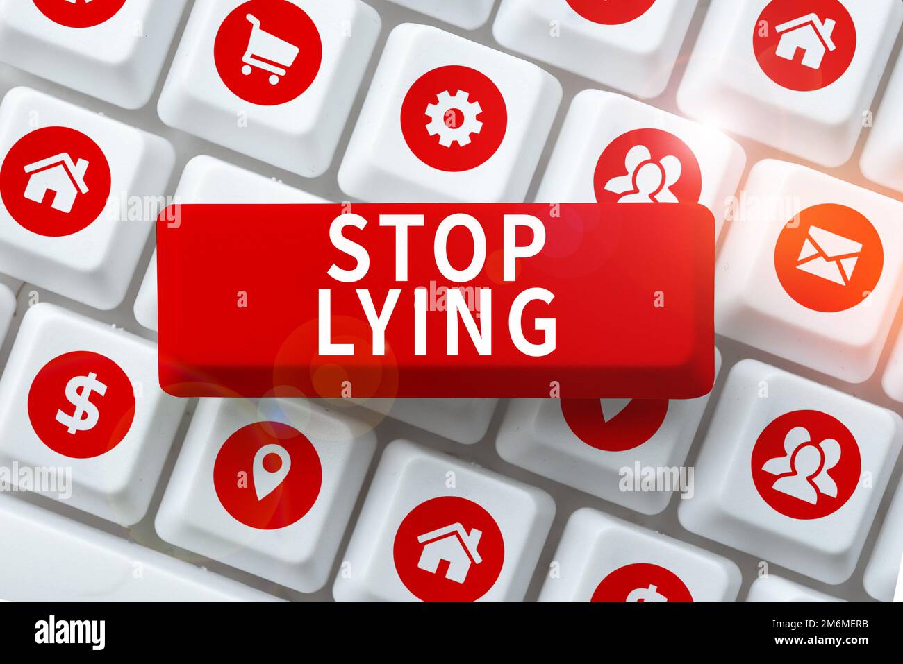 Text sign showing Stop Lying. Conceptual photo put an end on chronic ...
