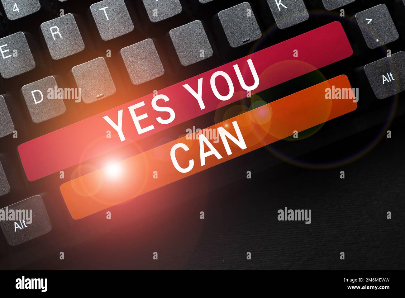 Sign displaying Yes You Can. Internet Concept Positivity Encouragement ...