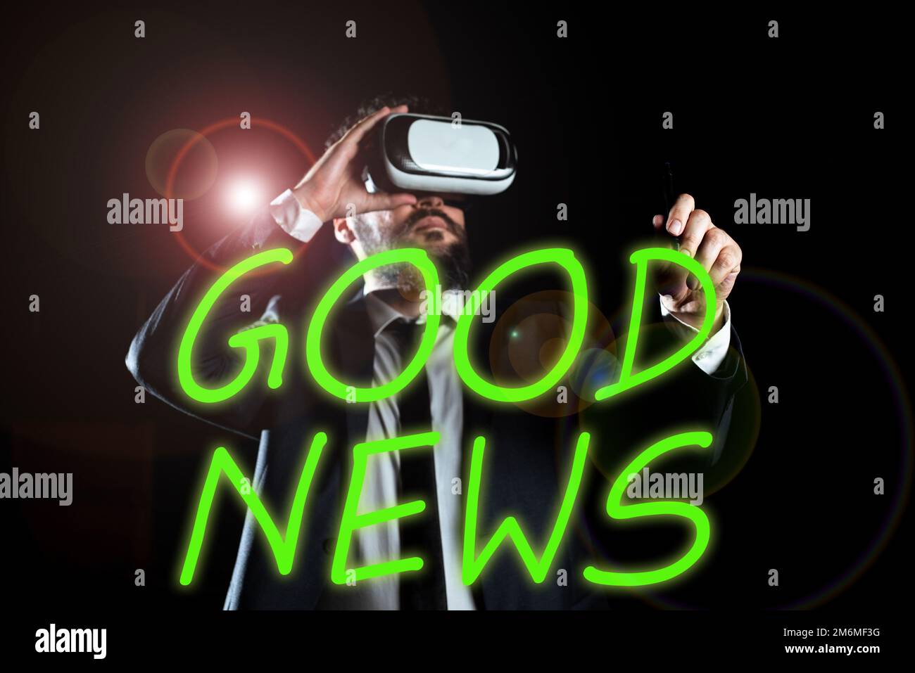 Inspiration showing sign Good News. Concept meaning Someone or ...