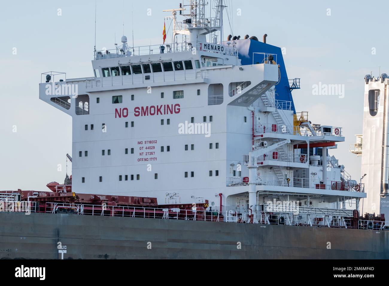 ship bridge, Menaro, Bulk Carrier, built in 2016, flag of Liberia ...