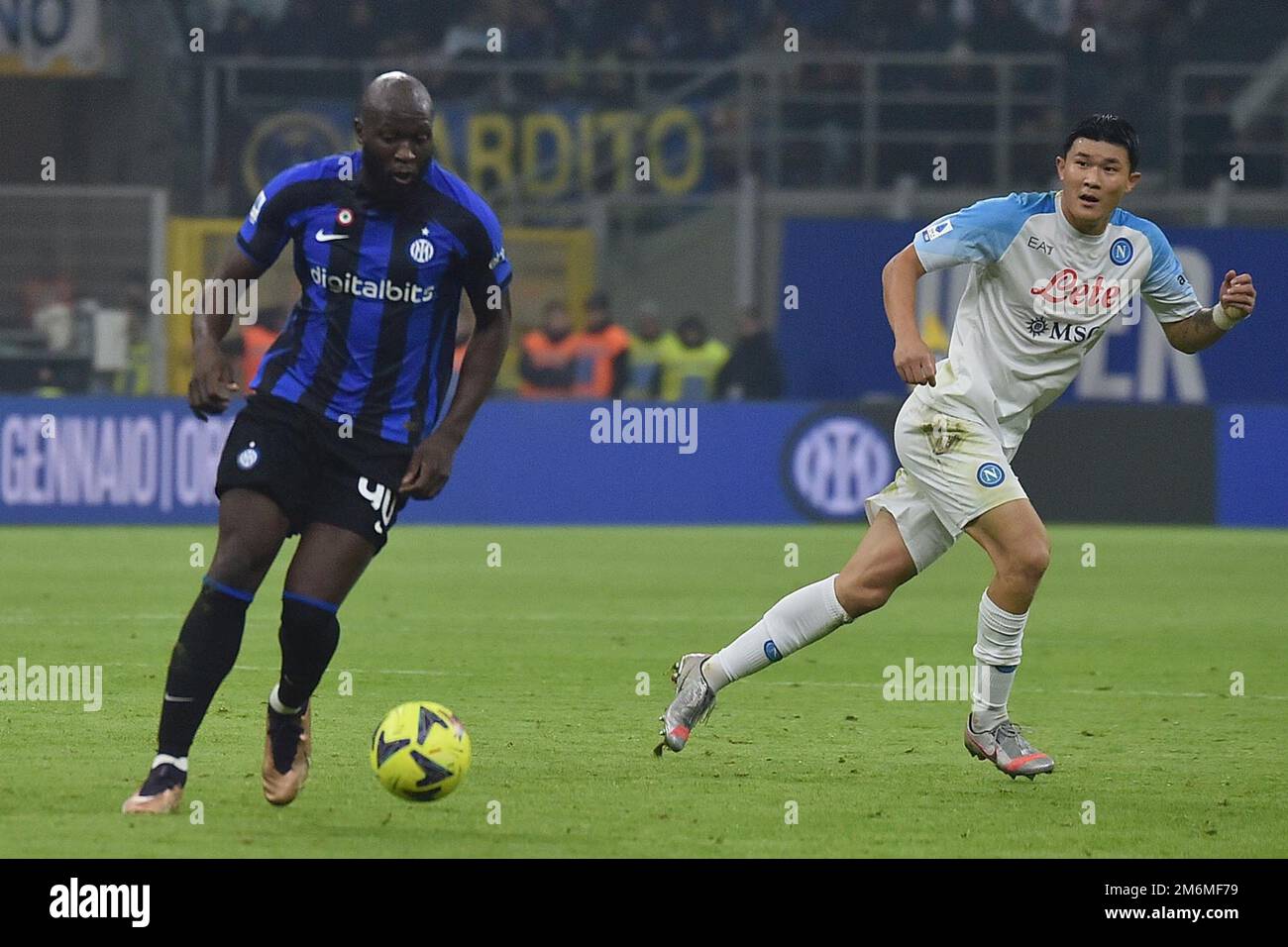 San Siro stadium, Milan, Italy, January 04, 2023, Romelu Lukaku of ...