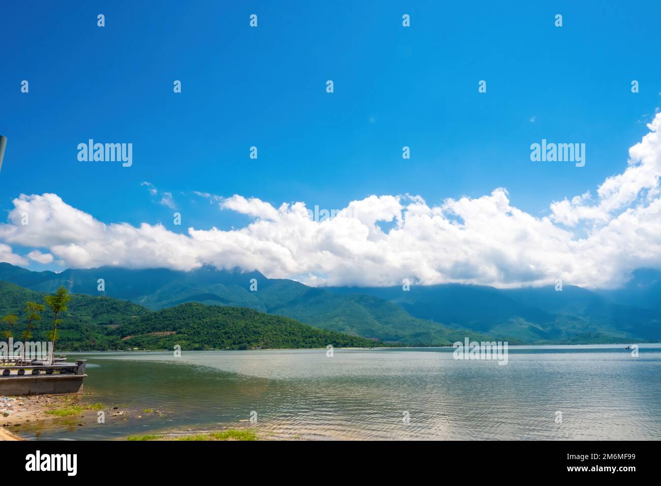 view of Lang Co bay and beach, Hai Van pass, Lap An lagoon, Hue ...