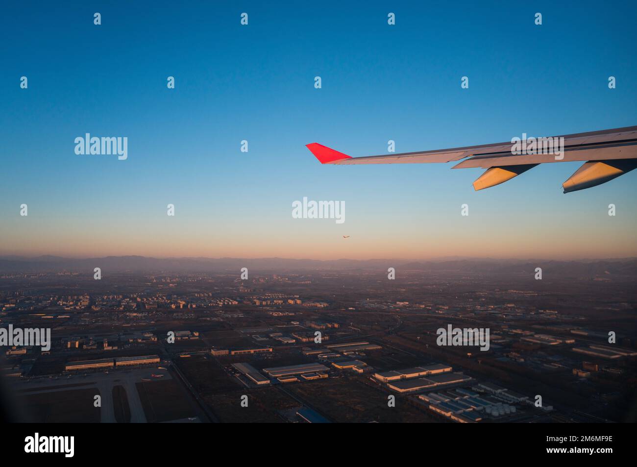 From wing below ground scenery Stock Photo - Alamy
