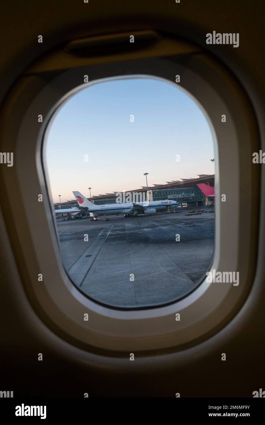 The plane port landscape Stock Photo - Alamy