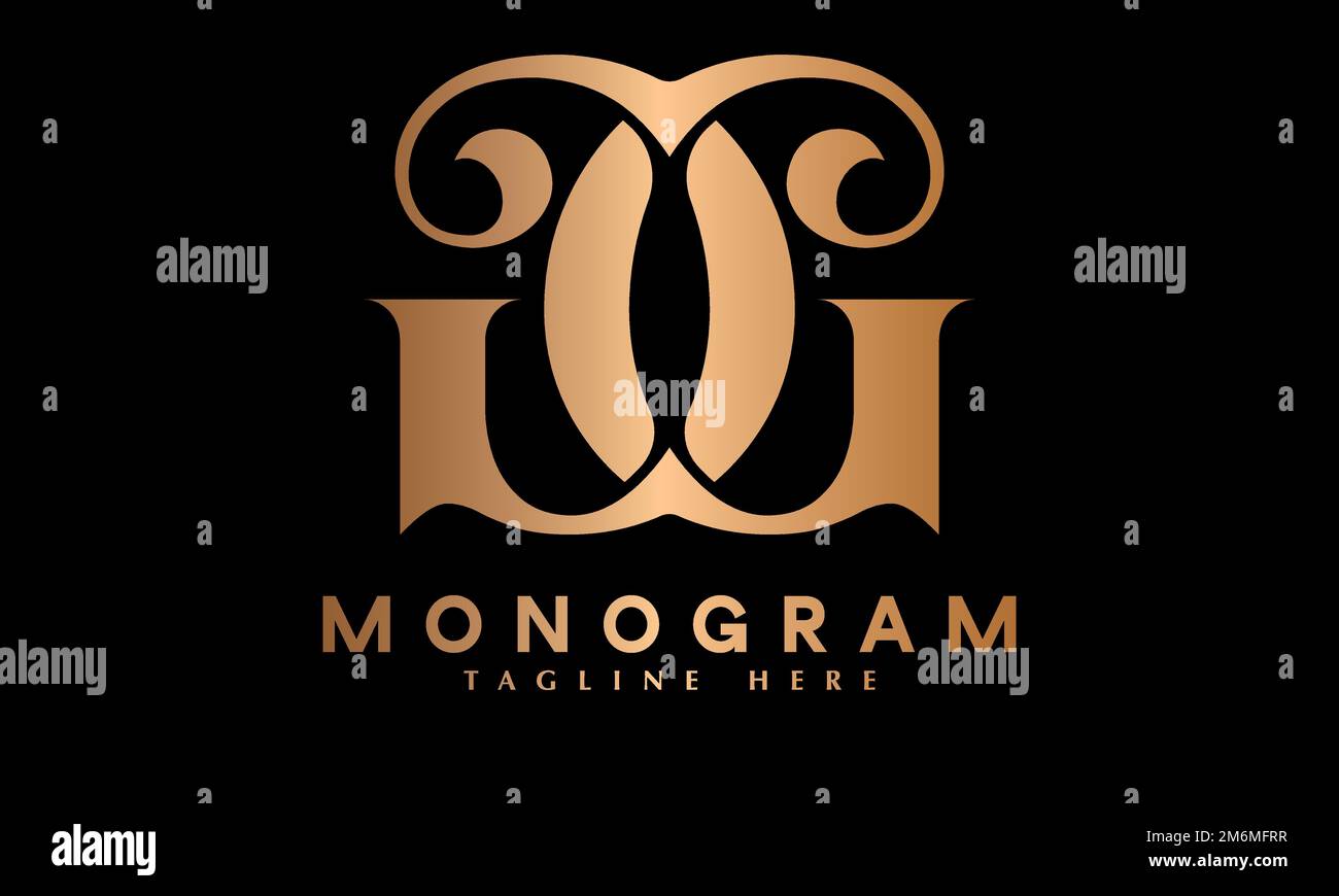 Alphabet G mirroring effect initial font abstract monogram vector logo ...