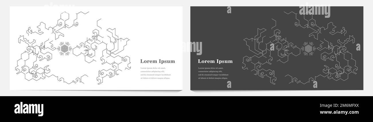 abstract black white hexagon set, ai artificial intelligence, geometric ...