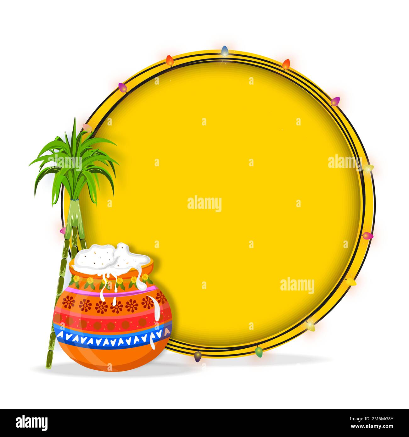 Happy Pongal Concept Happy Pongal Holiday Harvest Festival Illustration Can Be Used For