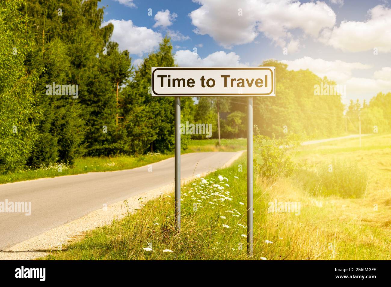 Dream vacation road sign hi-res stock photography and images - Alamy