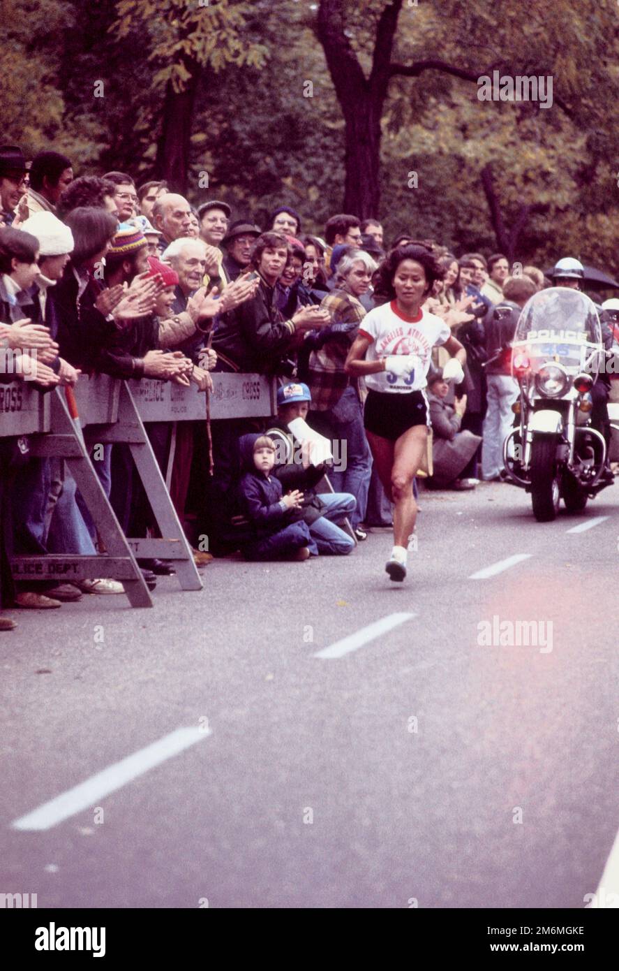 Miki Gorman winner of the 1976 New York City Marathon Stock Photo - Alamy