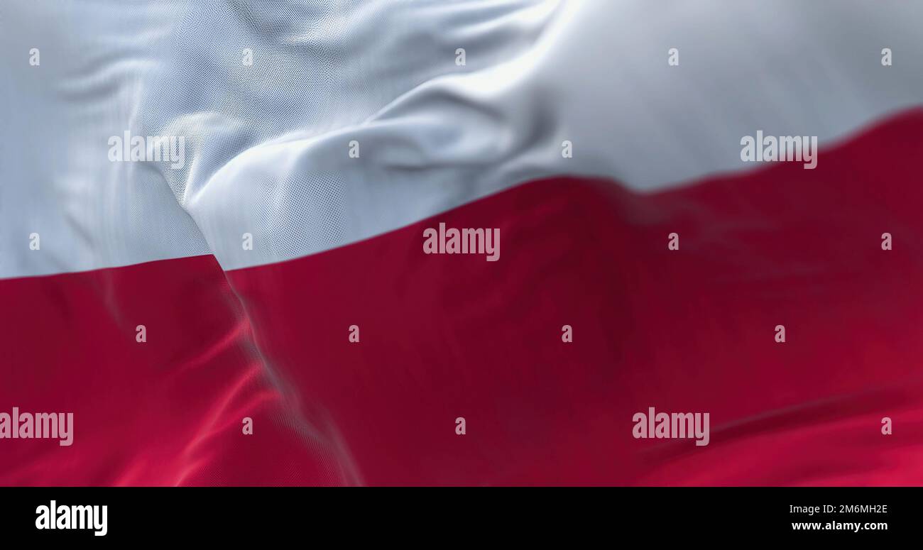 Poland flag in wind waving hi-res stock photography and images - Alamy