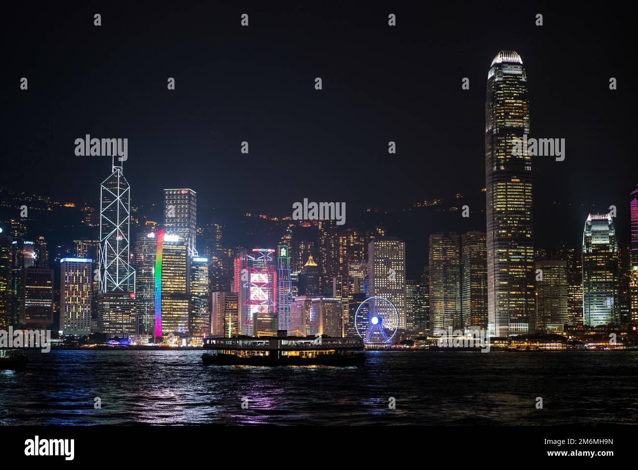 High perspective of Hong Kong city landscape Stock Photo - Alamy