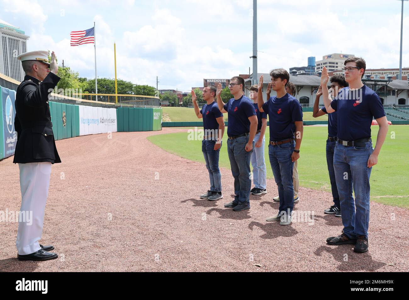 U.S. Marine, Maj. Vincent L. Thompson, the Commanding Officer for ...