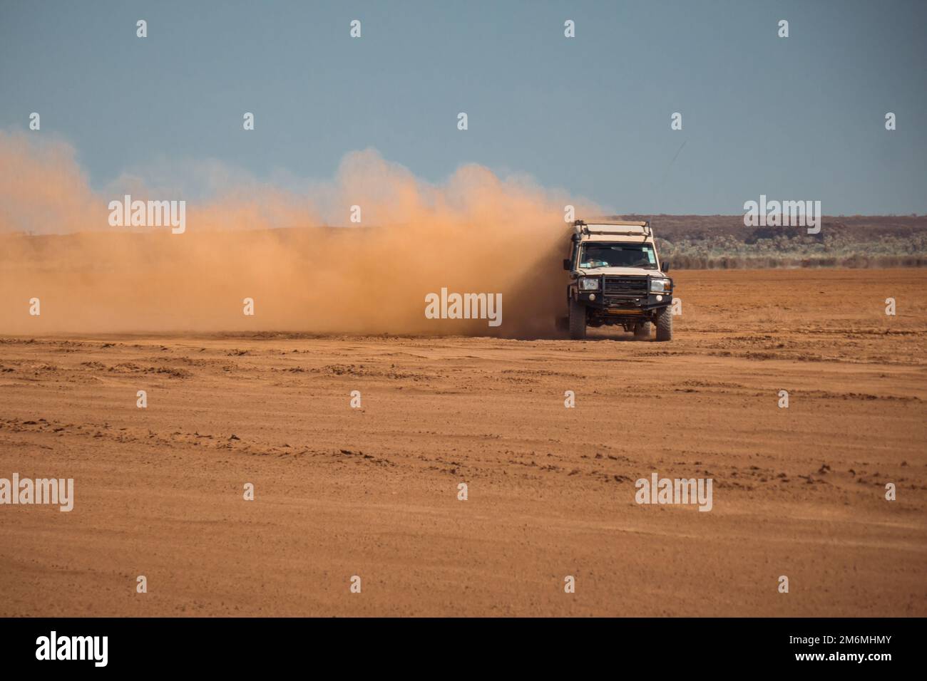Safari tourist vehicle at Chalbi Desert, Marsabit County, Kenya Stock ...