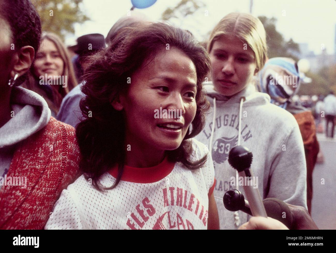 Miki Gorman winner of the 1976 New York City Marathon Stock Photo - Alamy