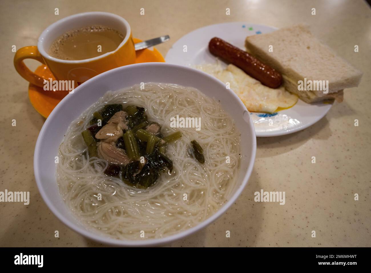 Hong Kong style breakfast Stock Photo - Alamy
