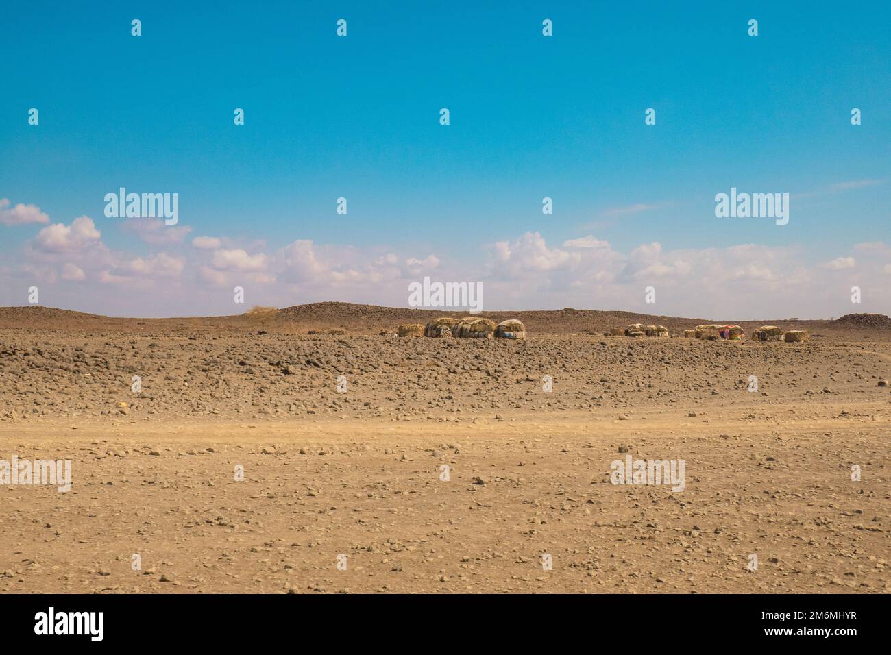 Gabra traditional homesteads at Chalbi Desert, Marsabit County, Kenya ...