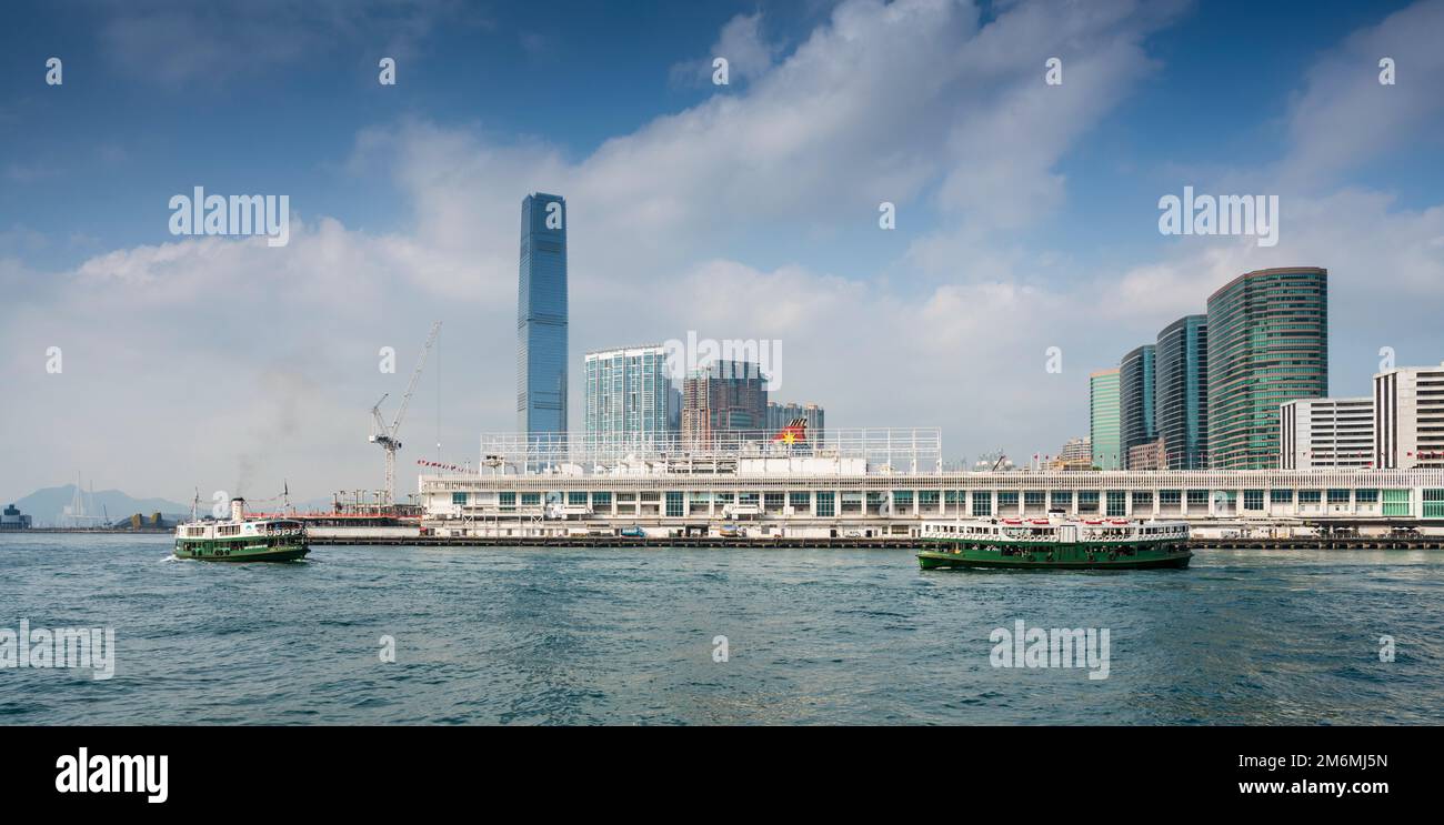 High perspective of Hong Kong city landscape Stock Photo - Alamy