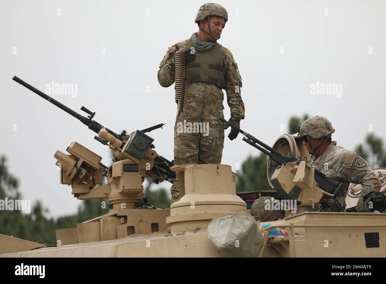 U.S. Army Sgt. Colby J. Kuberski, an M1 armor crewman gunner assigned ...