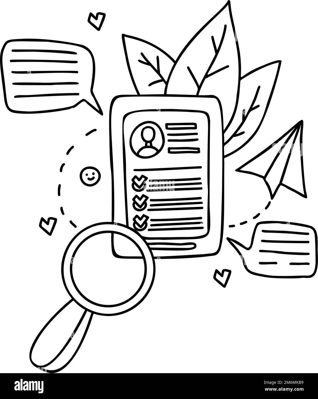 Job search. Consideration of resume and online interview. outline ...