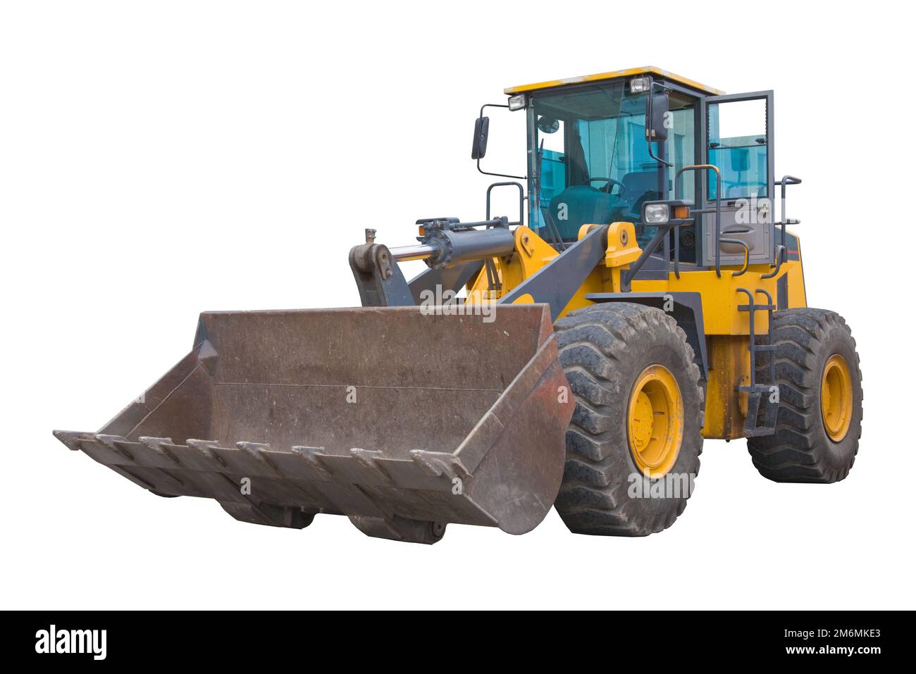 Heavy Power Bulldozer isolated on a white background with clipping path ...