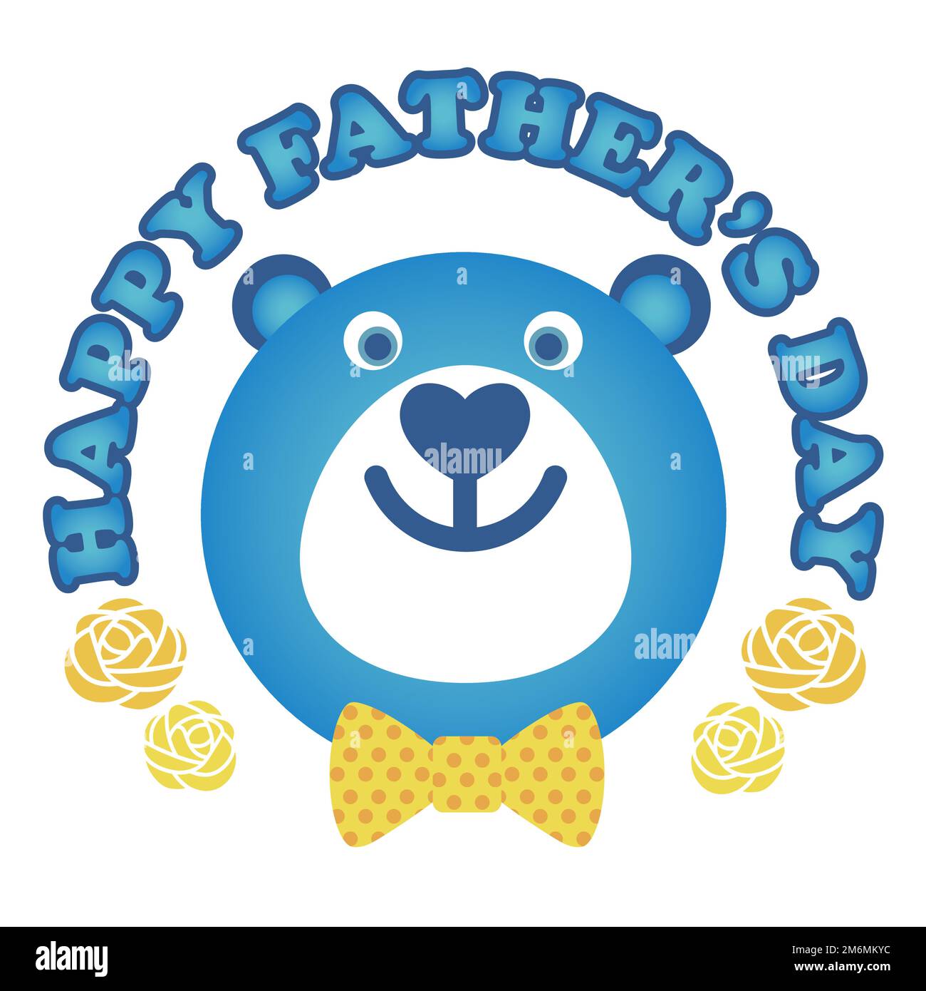 Happy Father’s Day vector symbol illustration isolated on a white ...