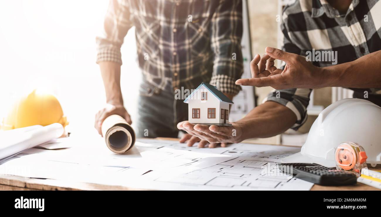 Architecture engineer teamwork meeting working for architectural ...