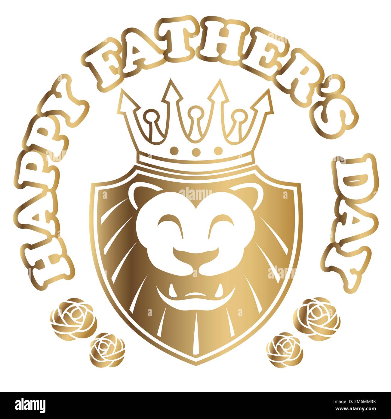 Happy Father’s Day vector symbol illustration isolated on a white ...