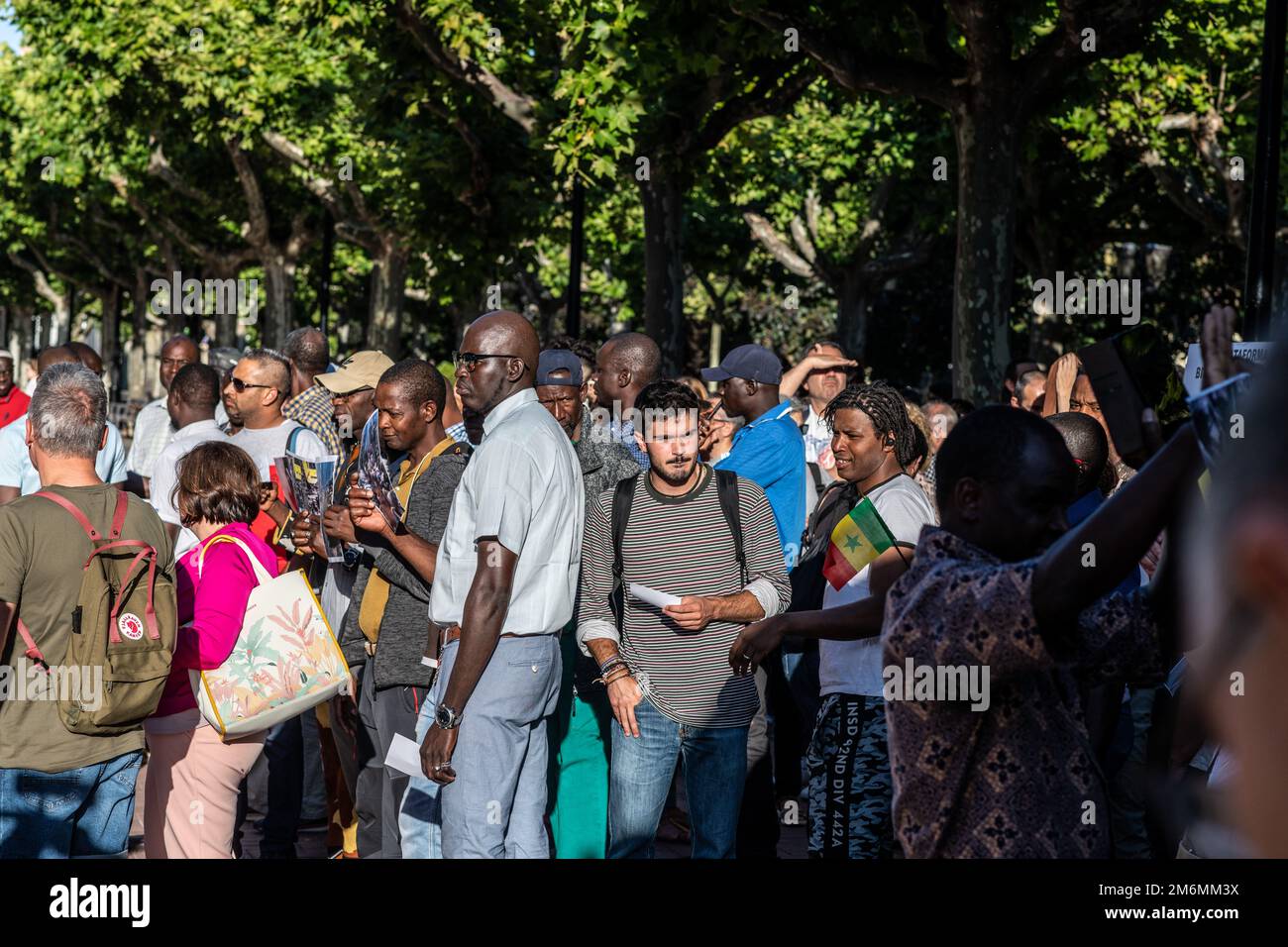 demonstration for the death of several illegal immigrants at the border ...