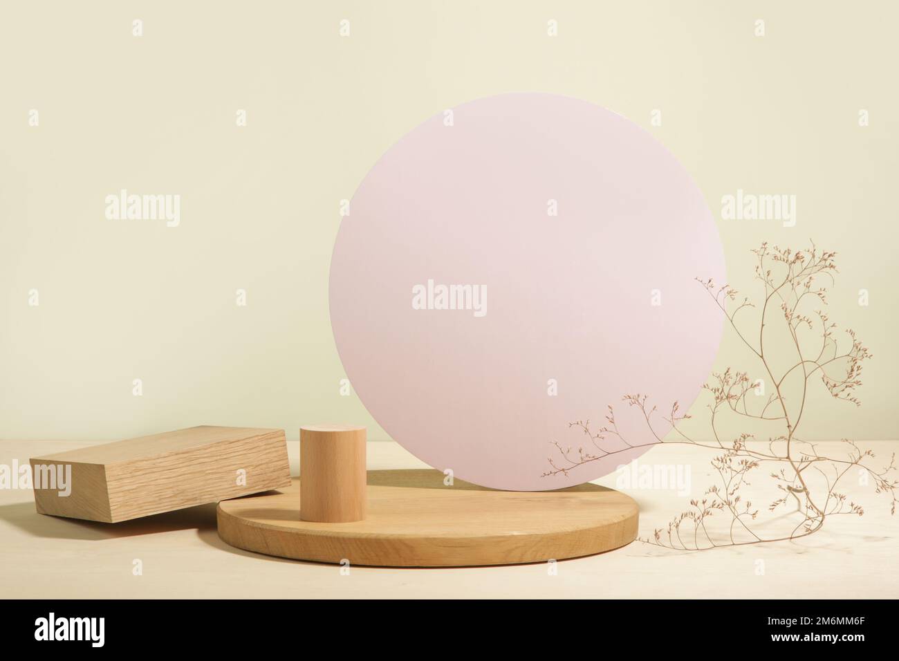 Minimalist geometry shape wooden scene. Abstract minimal empty stage ...