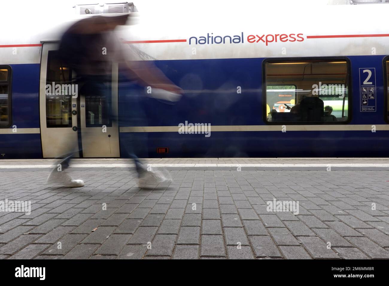 National Express train at Cologne South station Stock Photo - Alamy