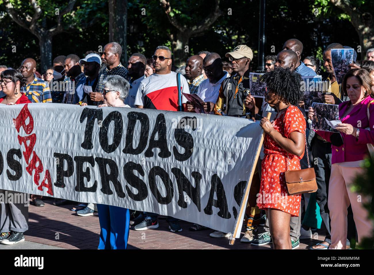 demonstration for the death of several illegal immigrants at the border ...