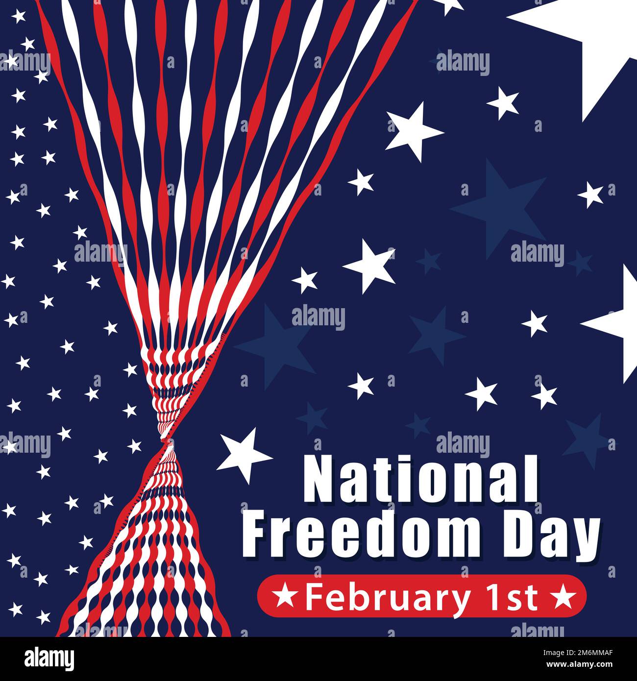 American national freedom day vector banner design in American flag ...