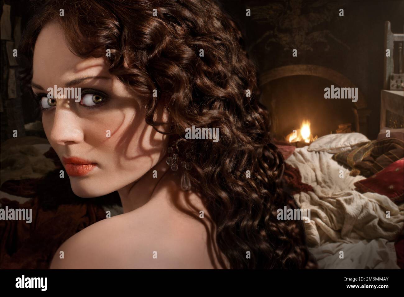 LAURA HADDOCK in DA VINCI'S DEMONS (2013), directed by DAVID S. GOYER. Credit: BBC WORLDWIDE ...