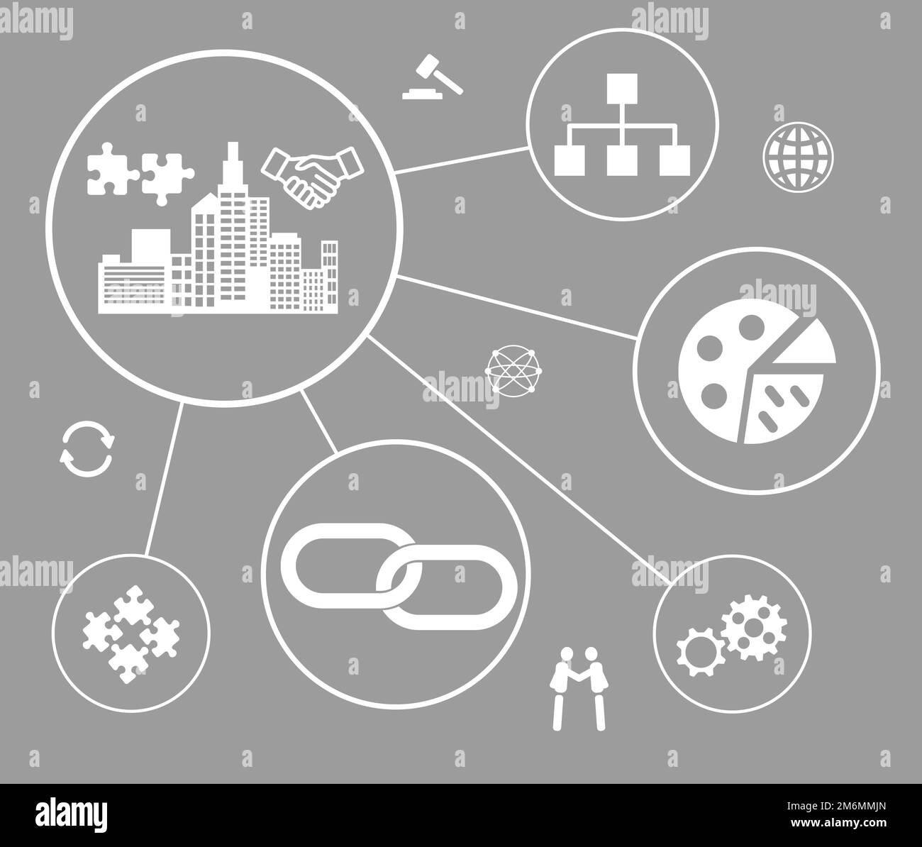 Financial management concept icon Black and White Stock Photos & Images ...