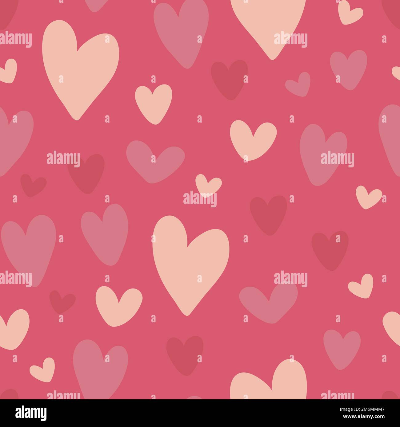 Seamless pattern with red hearts. Valentine's day background with ...